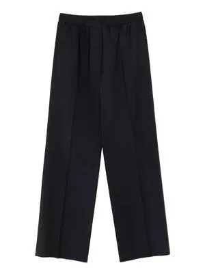 Peserico Elasticated Waistband Pressed-crease Trousers - Blue