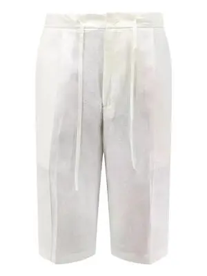 HEVO Drawstring-waist Pleated Shorts - Neutrals