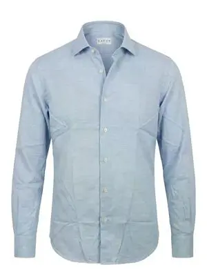XACUS Spread-collar Long-sleeve Shirt - Blue