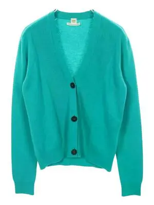 Hermès Cashmere V-neck Cardigan - Green