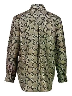 PAULA Snakeskin Printed Twill Shirt - Neutrals