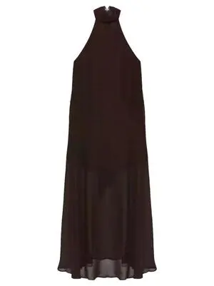 GESTUZ Halterneck Maxi Dress - Brown