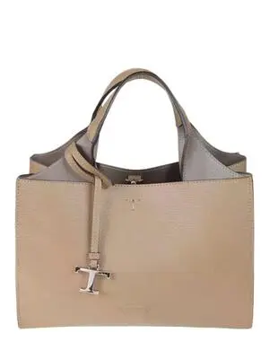 TOD'S T Timeless Grained Handbag - Brown