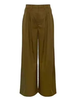GESTUZ Zolivia Pleated Wide Leg Trousers - Green