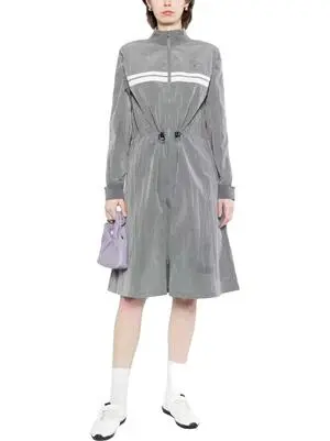 AGNES B. Ribstop Zip Track Dress - Grey