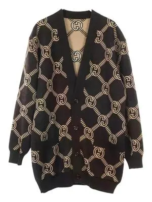 Gucci Interlocking G Reversible Cardigan - Black