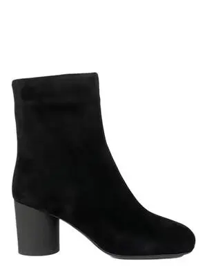LINDA BAUMANN Suede Block-heel Ankle Boots - Black