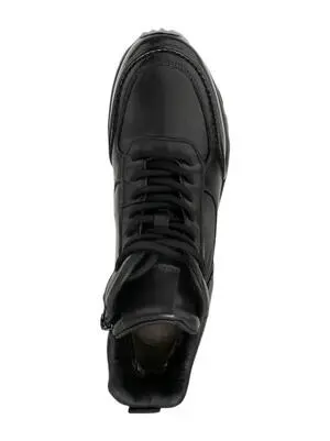 LINDA BAUMANN Lace-up Side-zip Sneakers - Black