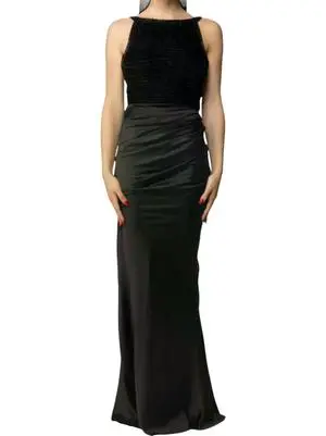 ELISABETTA FRANCHI Elisabetta Franchi Ruffled Draped Gown