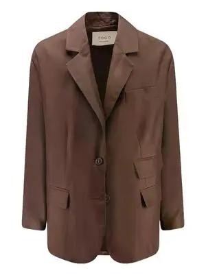 CO.GO Silk Blazer - Brown