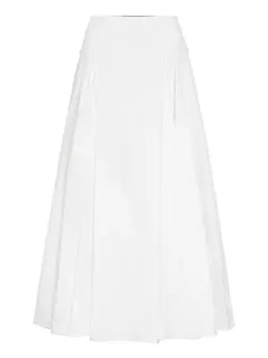 Another Tomorrow A-line Maxi Skirt - White