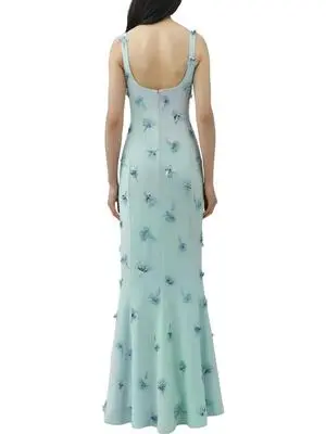 Simkhai Briella Floral-embellished Gown - Blue