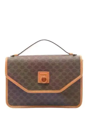 Celine 20th Century Macadam Coated Canvas Handbag - Brown