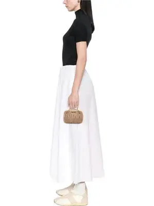 Miu Miu Matelasse Nappa Pouch With Chain Handbag - Brown