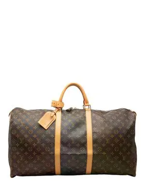 LOUIS VUITTON 2003 Monogram Keepall 60 Travel Bag - Brown
