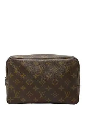 LOUIS VUITTON 1982 Monogram Trousse Toilette 23 Clutch Bag - Brown