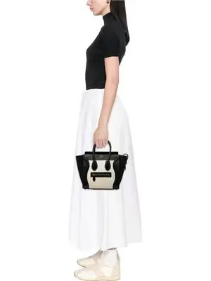 Celine Micro Luggage Tote Bag - White