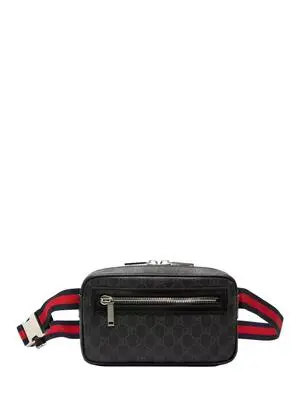 Gucci Gg Supreme Web Belt Bag - Black