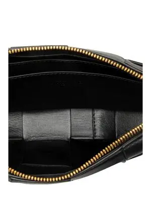 Bottega Veneta Mini Nappa Maxi Intrecciato Cassette Crossbody Bag - Black