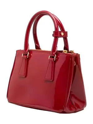 Prada 2013-2026 Mini Patent Galleria Double Zip Satchel Red