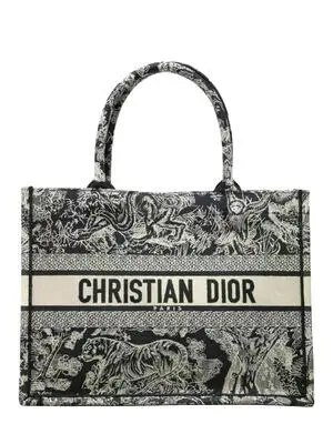 DIOR 2023 Medium Canvas Embroidered Dioriviera Toile De Jouy Book Tote Bag