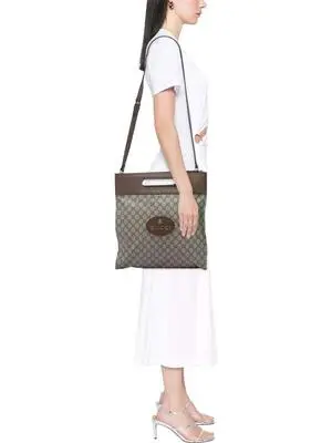 Gucci 2016-2026 Gg Supreme Neo Vintage Soft Tote Satchel - Neutrals