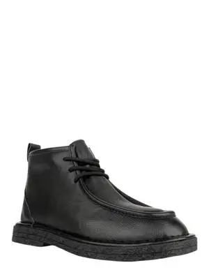 LINDA BAUMANN Lace-up Leather Ankle Boots - Black