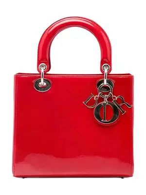 DIOR 2015 Medium Patent Lady Dior Satchel