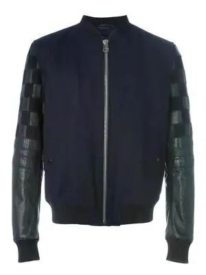 LANVIN Patchwork Bomber Jacket - Blue