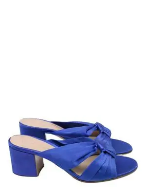GIANVITO ROSSI Twist Knot Mules - Blue