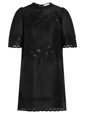 Isabel Marant Étoile Floral-embroidered Mini Dress - Black