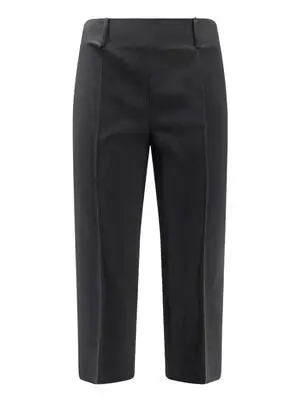 TONYWACK Side-slit Capri Trousers - Black