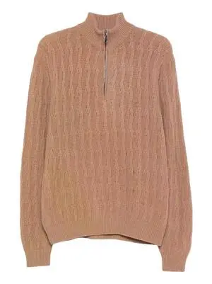 Etro Quarter-zip Sweater - Brown