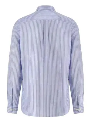 TONYWACK Striped-motif Pointed-collar Shirt - Blue
