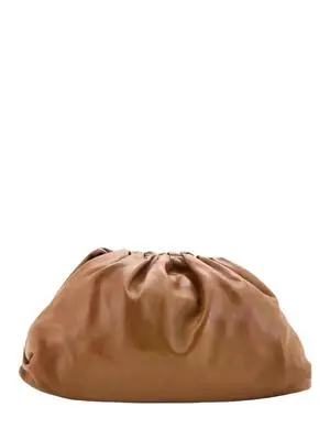 Bottega Veneta The Pouch Leather Clutch Bag - Brown