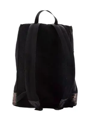Fendi Santander Nylon With Zucca Embossed Leather Backpack - Black