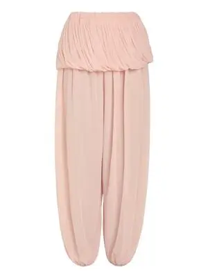Ronny Kobo Willa Draped Tissue Jersey Balloon Trousers Pink