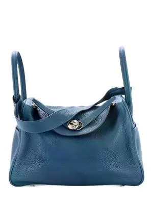 Hermès Lindy Bag Clemence 30 Shoulder Bag Blue