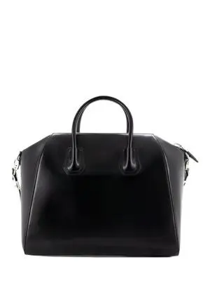 Givenchy Antigona Bag Glazed Leather Medium Satchel - Black