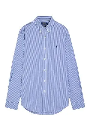 Polo Ralph Lauren Striped Stretch-cotton Shirt - Light Blue