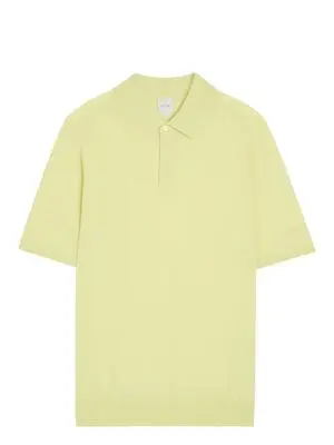 Paul Smith Logo-embroidered Merino Wool Polo Shirt - Yellow