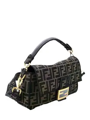 Fendi Baguette Nm Bag Zucca Canvas Medium Shoulder Bag - Brown