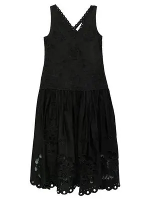 Sea Gardener Midi Dress - Black