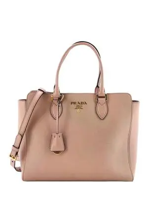 Prada Prada Convertible Saffiano Calf Medium Tote Bag Neutrals