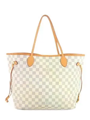 LOUIS VUITTON Neverfull Nm Damier Mm Tote Bag - White