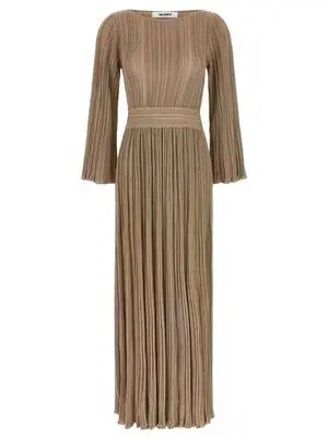 ANTONINO VALENTI Lilas Maxi Dress With Bell Sleeves - Gold