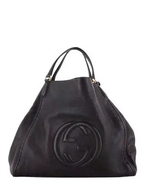 Gucci Soho Leather Large Shoulder Bag - Black