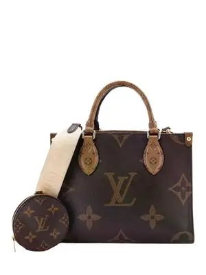 LOUIS VUITTON Onthego Tote Reverse Monogram Giant Pm Shoulder Bag - Brown