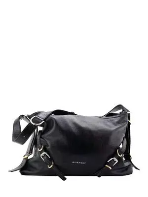 Givenchy Voyou Leather Medium Hobo Bag - Black