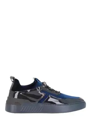 TOD'S Patent-leather Velvet Sneakers - Blue